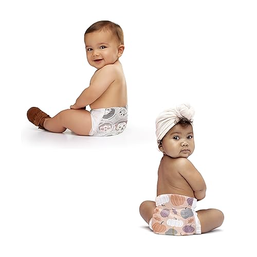The Honest Company Clean Conscious Diapers | Plant-Based, Sustainable | Fall '23 Limited Edition Prints | Club Box, Size 1 (8-14 lbs), 80 Count