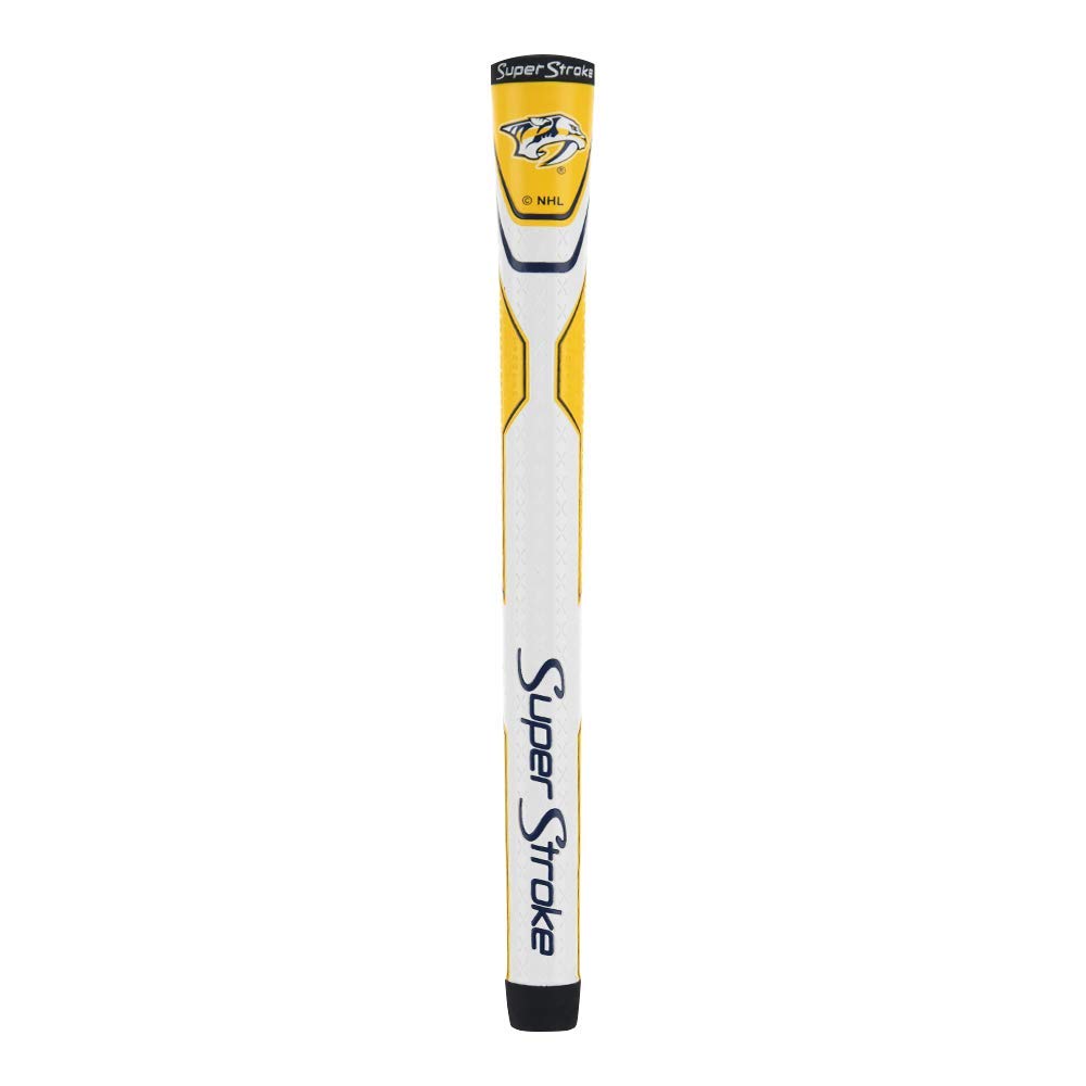 SuperStroke NHL Traxion Tour Golf Club Grip, Nashville Predators (Standard) | Officially Licensed Through Team Golf | Improves Feedback and Tackiness | Reduces Taper to Minimize Grip Pressure