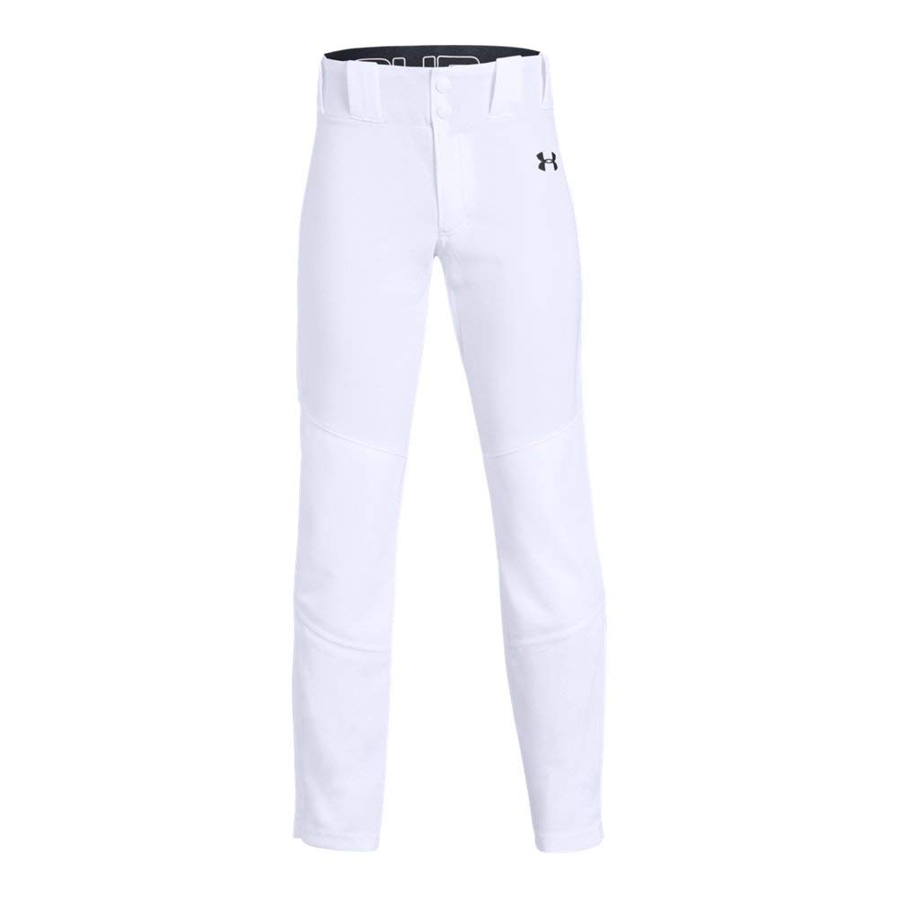 Under Armour Boys' UA Ace Relaxed Baseball Pants Youth X-Small White