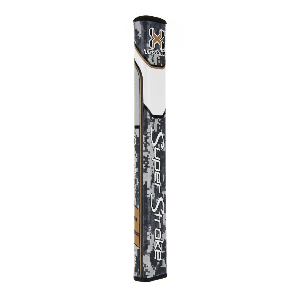 SuperStroke Traxion Flatso 3.0 Golf Putter Grip - White/Red/Grey