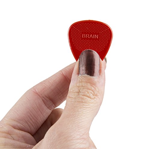 Snarling Dogs Brain TNSDB351, 0.73 Guitar Picks, 12-Piece, Collectible Tin, Red Nylon, 0, 0.73mm