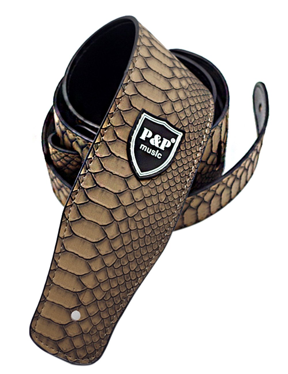 Serpentine Adjustable length Guitar Strap, PU Leather Guitar Strap Electric Guitar Strap, Acoustic Guitar Strap and Bass Strap