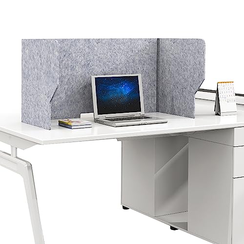 SAGIDAR Privacy Desk Office Divider, Sneeze Guard Desk Divider, Workspace Divider 3-Panel Partition, 60/80/100cm Tabletop Divider, Protecting Privacy, Easy to Fold