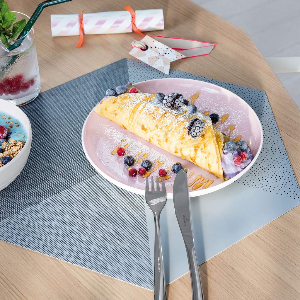 Villeroy & Boch it's my match powder Round Plate : Uni, 9.5 in, Premium Porcelain, Pink