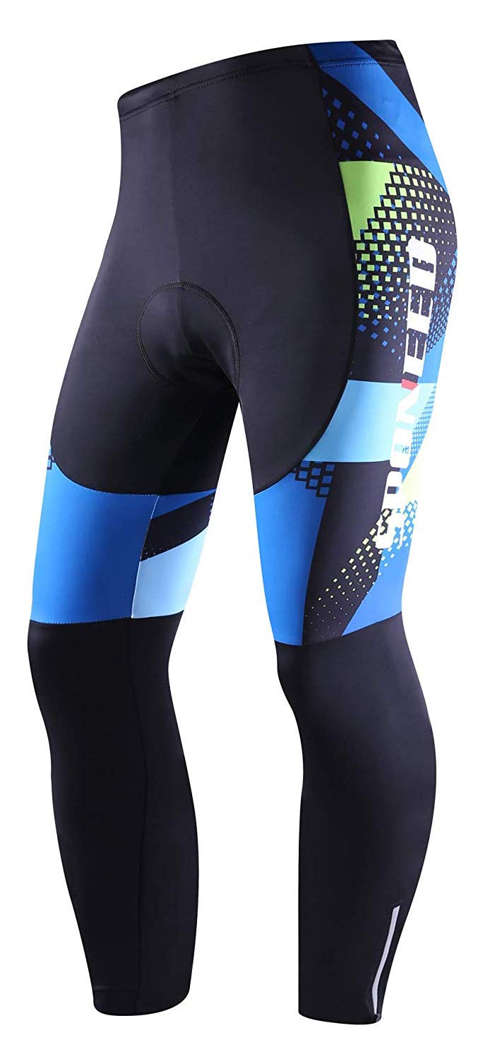 sponeed Cycle Pants Men Long Sleeve Winter Bike Shorts Cycling Clothes Padding Bicycle Wear US XL Multi