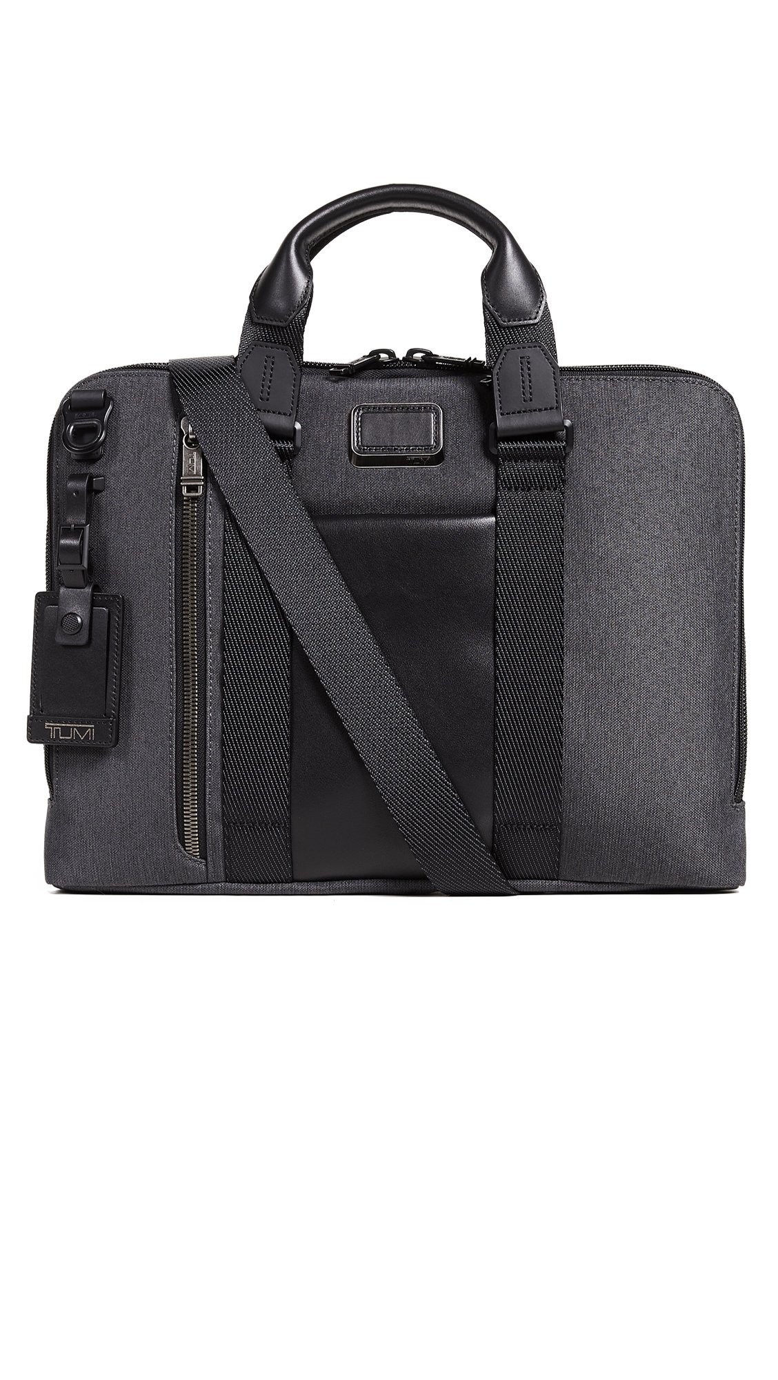 TUMI - Alpha Bravo Aviano Laptop Slim Brief Briefcase - 15 Inch Computer Bag for Men and Women - Anthracite