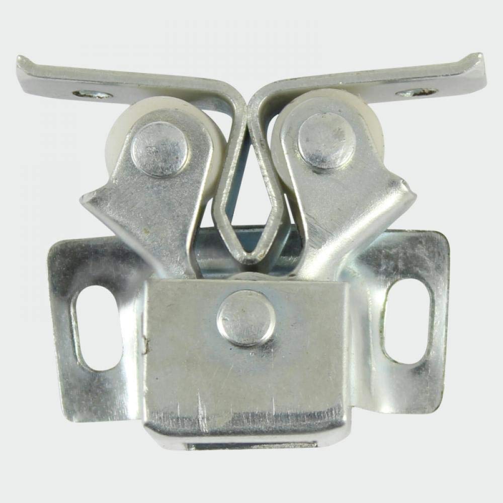 TimCo DRP 28 x 32 x 1mm-Pack of 2 Double Roller Catch, Silver