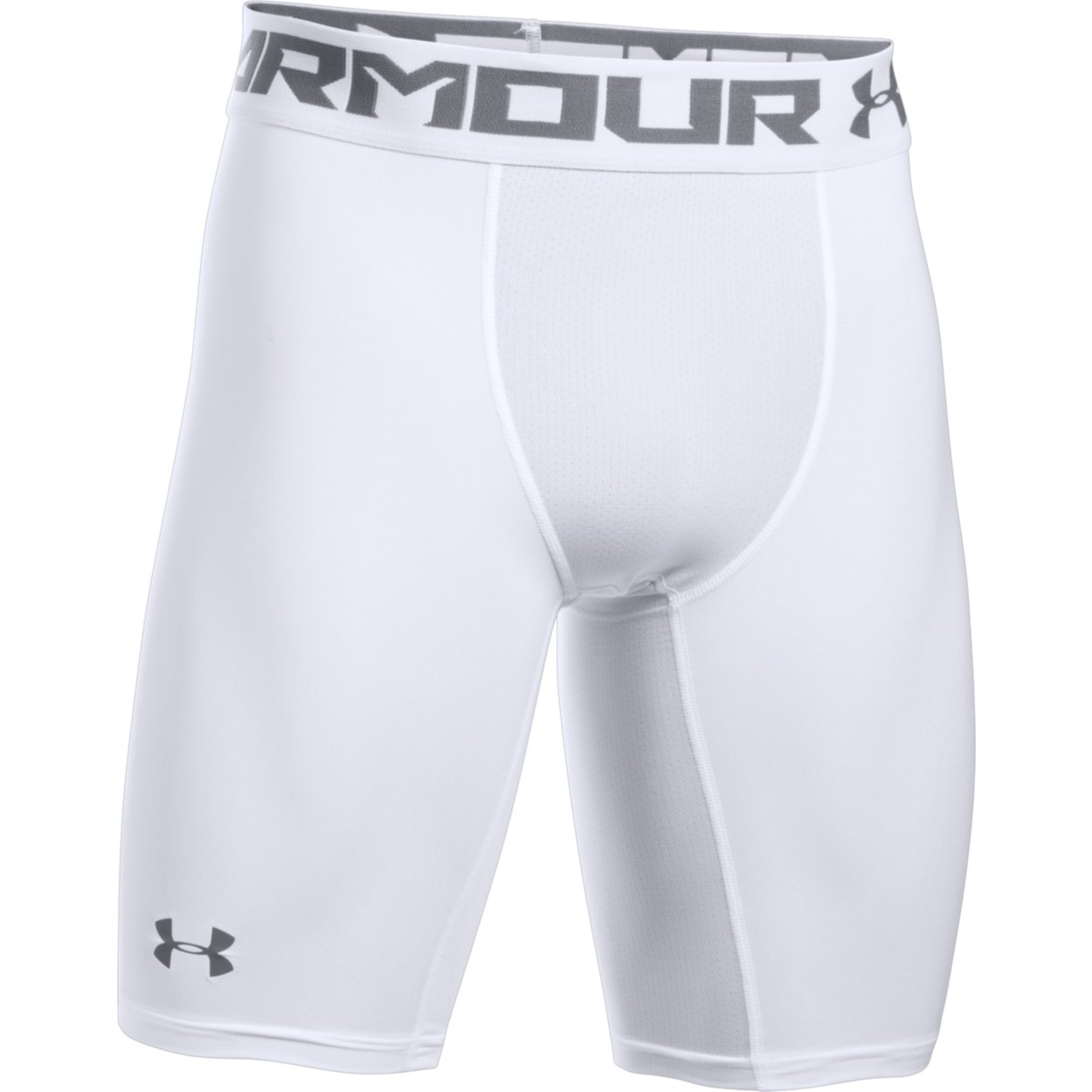 Under Armour Men's HeatGear® Armour Long Compression Shorts SM White