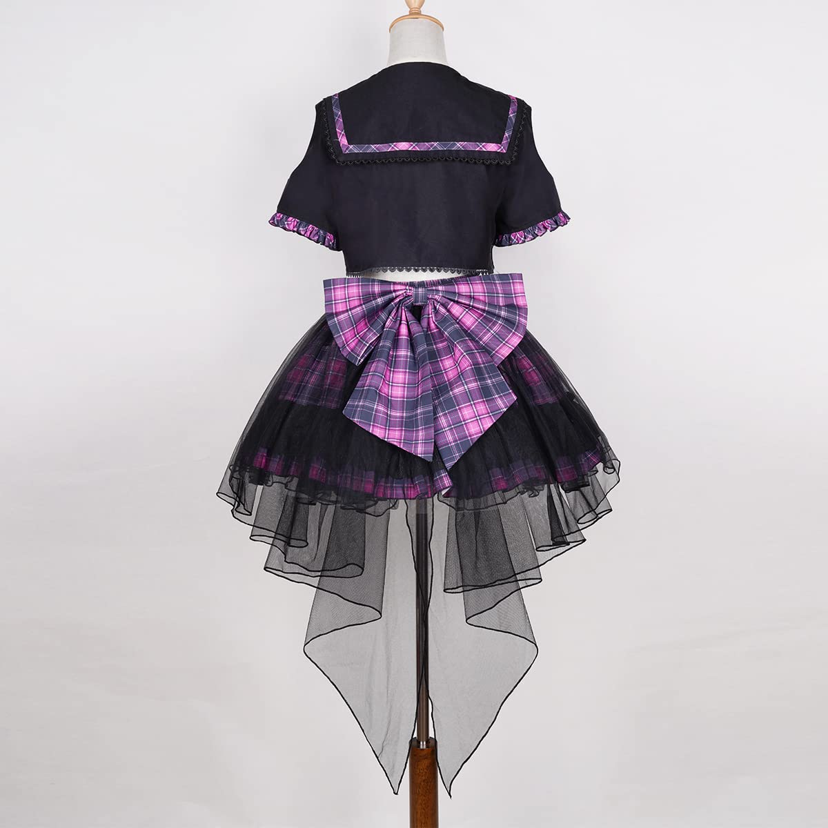 Sailor Collar Lolita Dress Two Piece Skirt Suit(M,Purple)