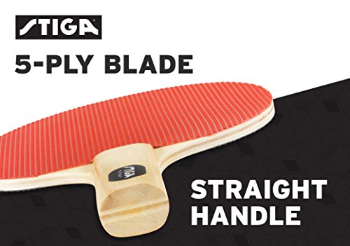 STIGA Classic Table Tennis Set, 2-Player Black and Red