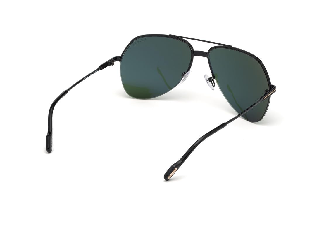 Tom Ford Aviator Sunglasses TF644 Wilder-02 01N Shiny Black 62mm FT0644