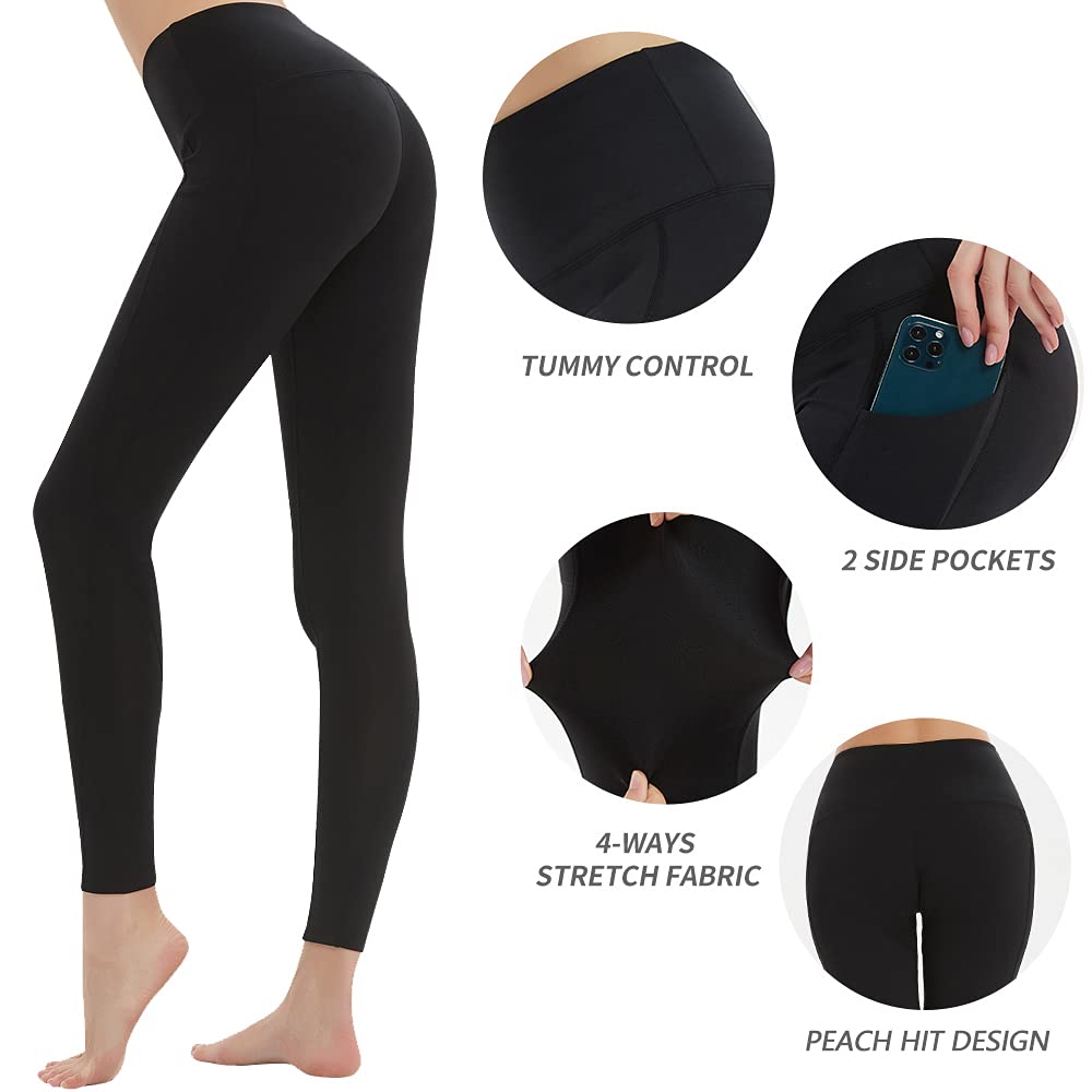 Truity Women’s High Waist Activewear Leggings Workout Running Tights Tummy Control Athletic Yoga Pants with Pockets