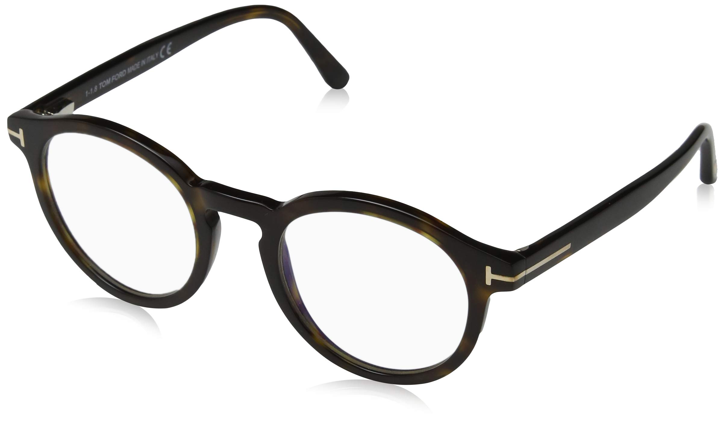Tom Ford Blue Block Eyeglasses TF5529B 052 Dark Havana 50mm FT5529