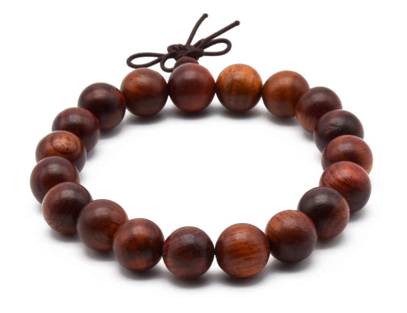 Zen Dear Unisex Natural Rosewood Prayer Beads Buddha Buddhist Prayer Meditation Mala Necklace Bracelet (10mm 19 beads)