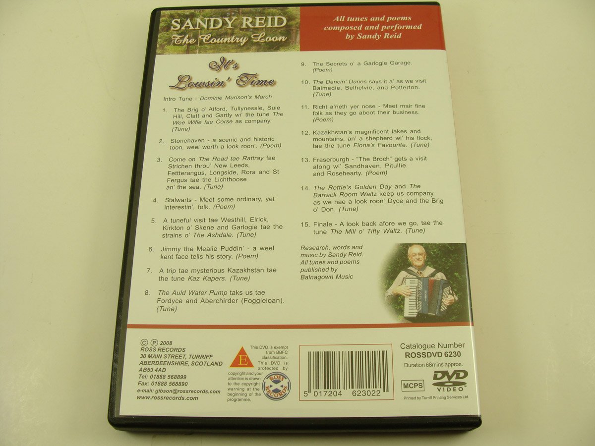 Sandy Reid - The Country Loon - It's Lowsin' Time (PAL format, NON-USA DVD)