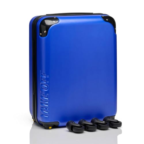 Take OFF Luggage 18 Inch Personal Item Removable Wheels Suitcase 2.0 Converts from Carry-On into Under the Seat Luggage and fits Sizers 18x14x8 Inches