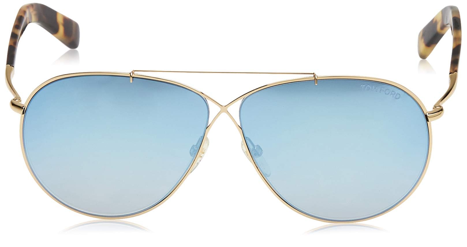 Tom Ford FT0374 28X Gold Eva Pilot Sunglasses Lens Category 2 Lens Mirrored Siz