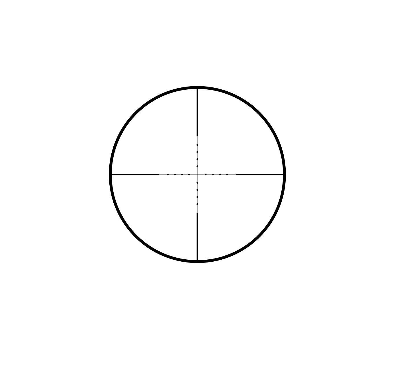 Vantage Riflescope 4x32 AO, 1", Mil Dot (Wire)