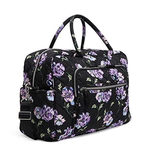 Vera Bradley Women's Performance Twill Weekender Travel Bag, Floating Plum Pansies, One Size