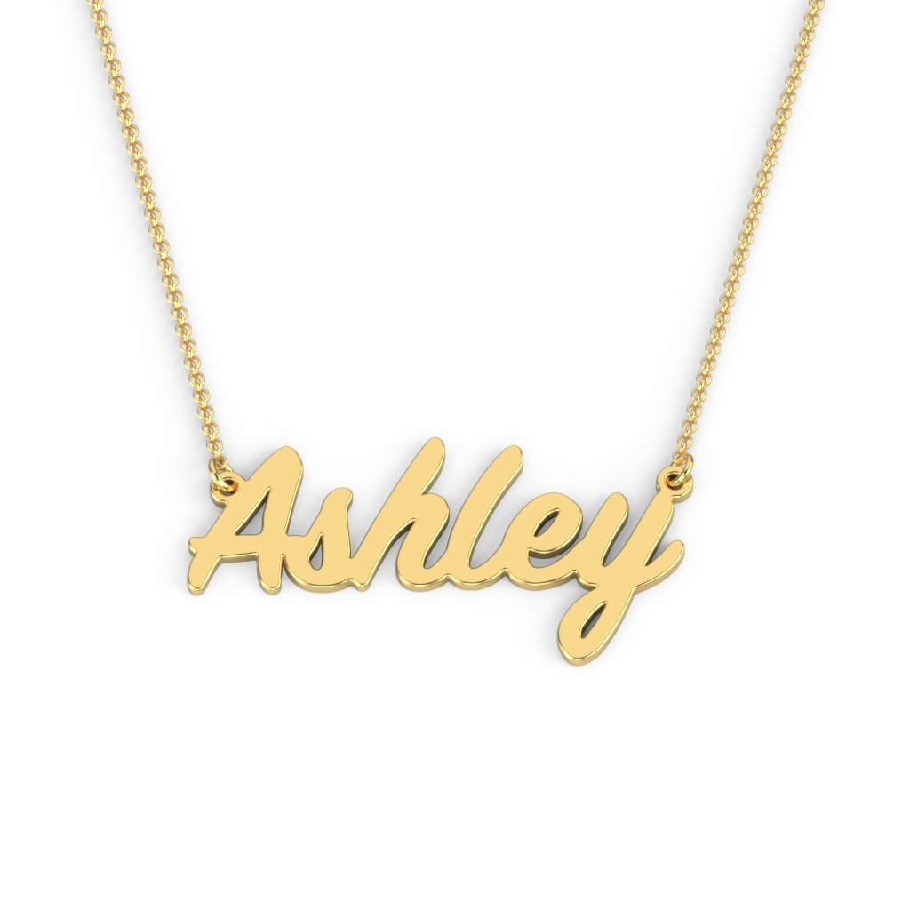 TSD 10K Yellow Gold Personalized Name Necklace with a 16" Chain in Painter Font by JEWLR