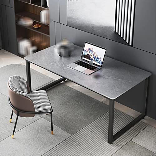 SMLJLQ Rock Slab Computer Desk Desk Gaming Table Large Desk Writing Desk Meeting Negotiation Table (Color : E, Size : 120 * 60 * 75CM)