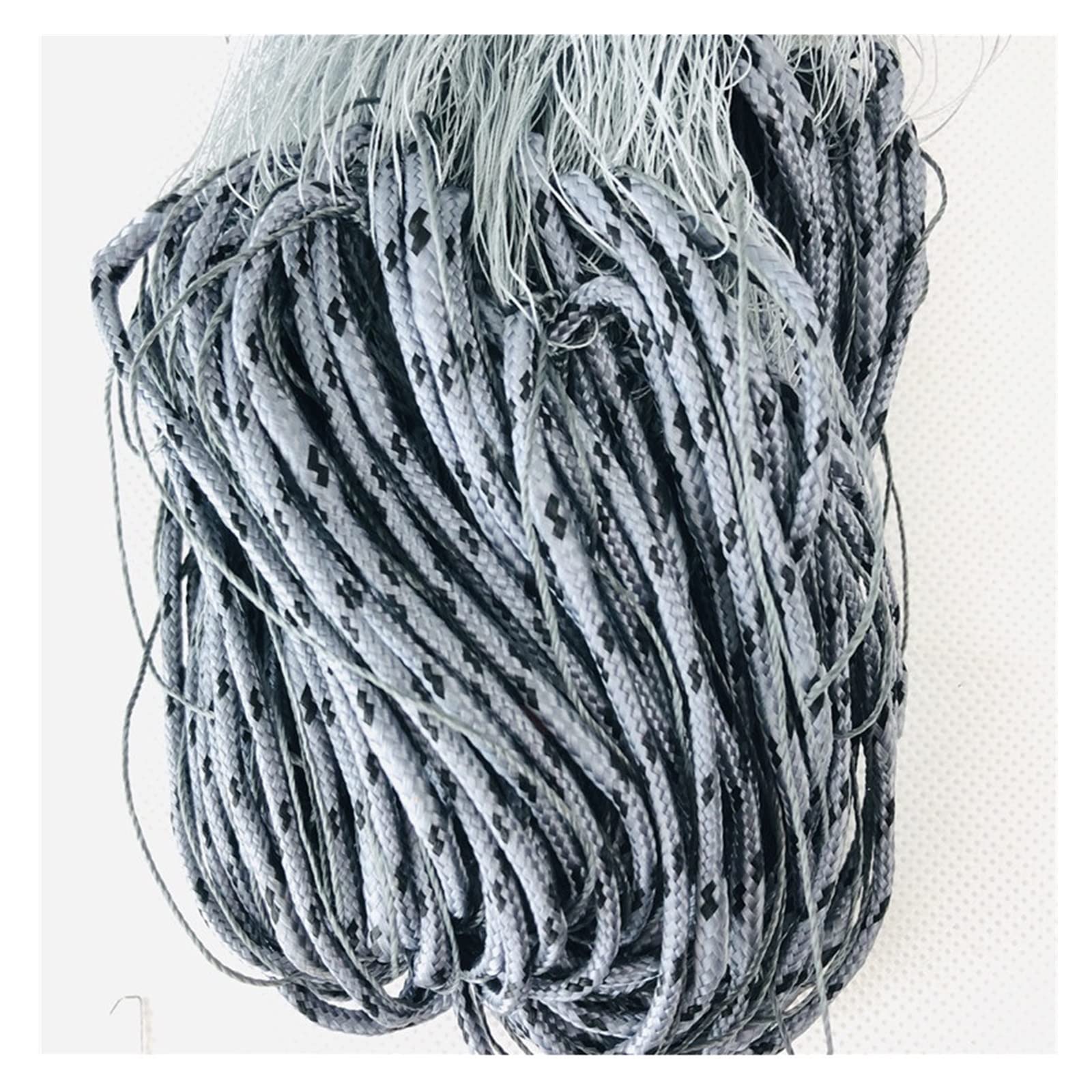 XIWALAI Fishbone Net Three Layer/Single Layer Nylon Mesh Fishing Net Trap 30M Hand Casting Net Fishing Tackle Accessories (Color : 30m(mesh 25x25mm), Quantity : 1pc)