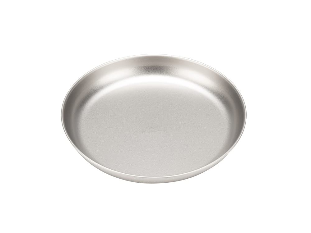 Snow Peak Titanium Trek Plate - Ultralight, Durable Camping Plate - Outdoor Kitchen Essential for Backpacking & Camping - 18 cm
