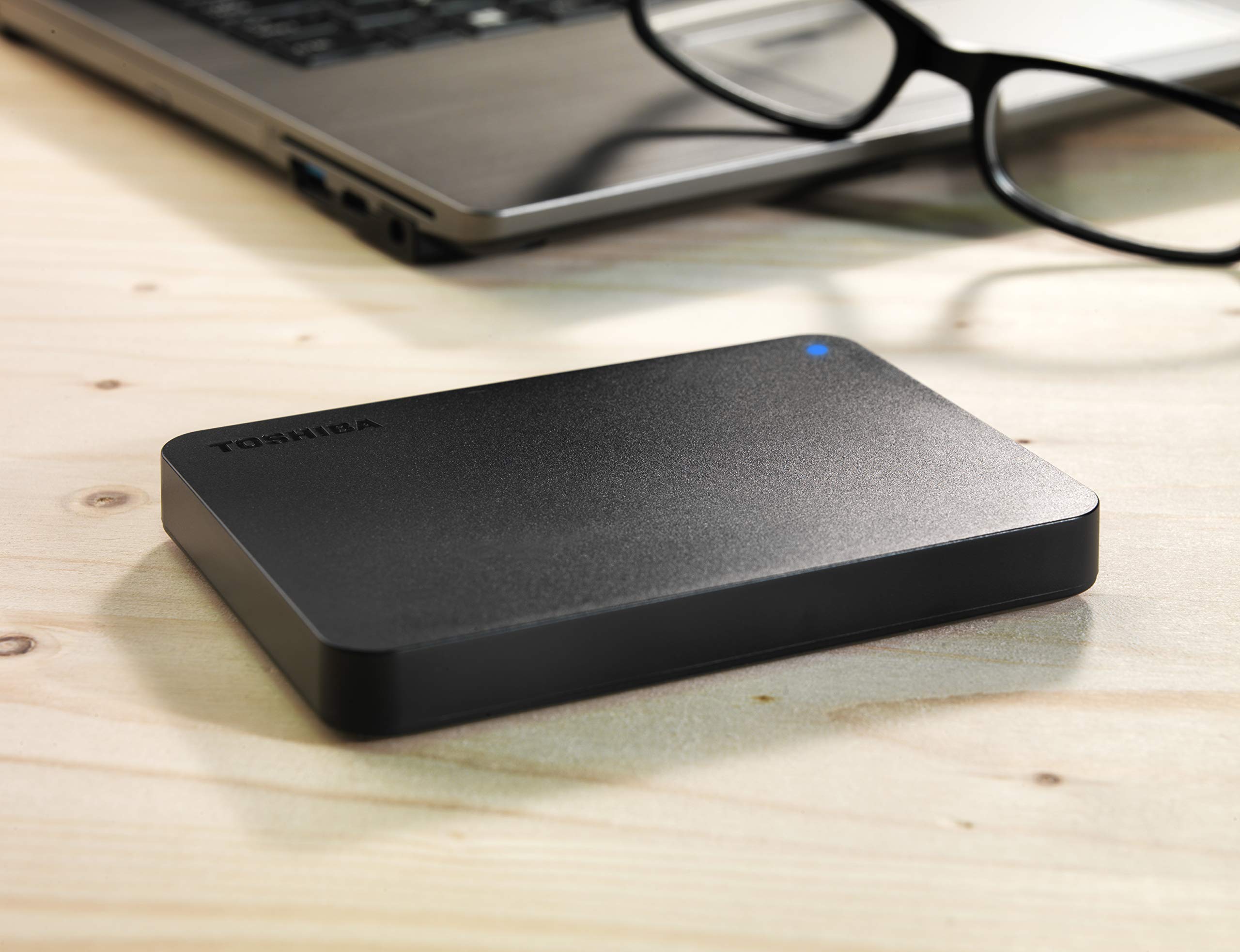 Toshiba HDTB410XK3AA Canvio Basics 1TB Portable External Hard Drive USB 3.0, Black with Canvio Basics 2TB Portable External Hard Drive USB 3.0, Black
