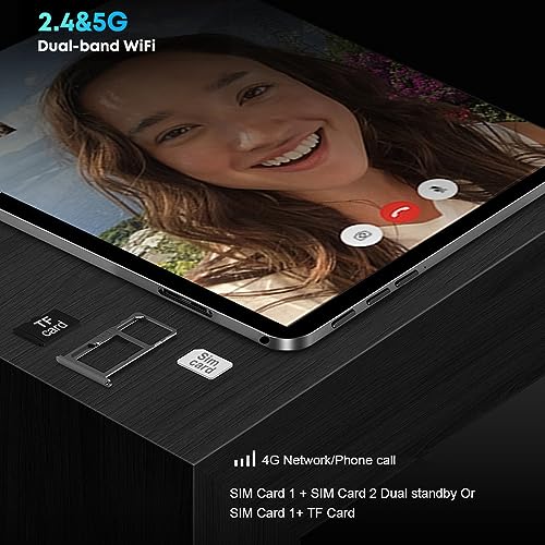 T15 Android 10.0 Tablet 10.1 Inch, 4GB RAM 64GB ROM Tablets with MTK Octa-Core Processor,2k IPS FHD 1920 * 1200, with 8 Accessories Gifts, 5MP + 13MP, Bluetooth 5.3, Dual-Band WiFi, 4000mAh