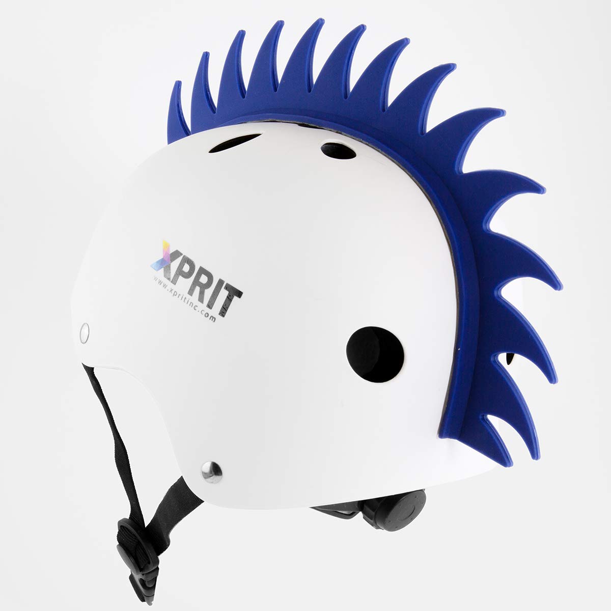 XPRIT Mohawk, Warhawk Wig Accessory Adhesive/Stick On Helmet for Skateboarding, Dirt-Bikes, Motorcycle, Cycling (Blue Warhawk)