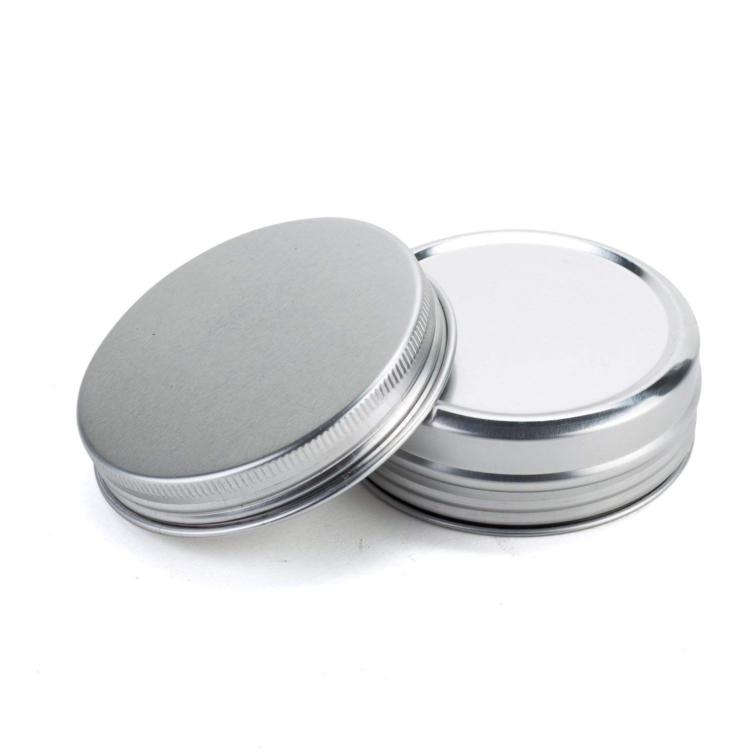 Tosnail 48 Pack 2 oz. Aluminum Round Lip Balm Tin Containers with Screw Thread Lid - Great for Spices, Candies, Tea or Gift Giving