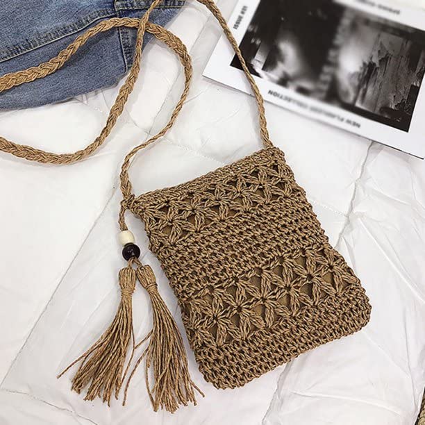 ZJIMLIN Straw Purses for women Straw Clutch Purse Envelope Handbag Summer Beach Straw Woven Crossbody Shoulder Bag