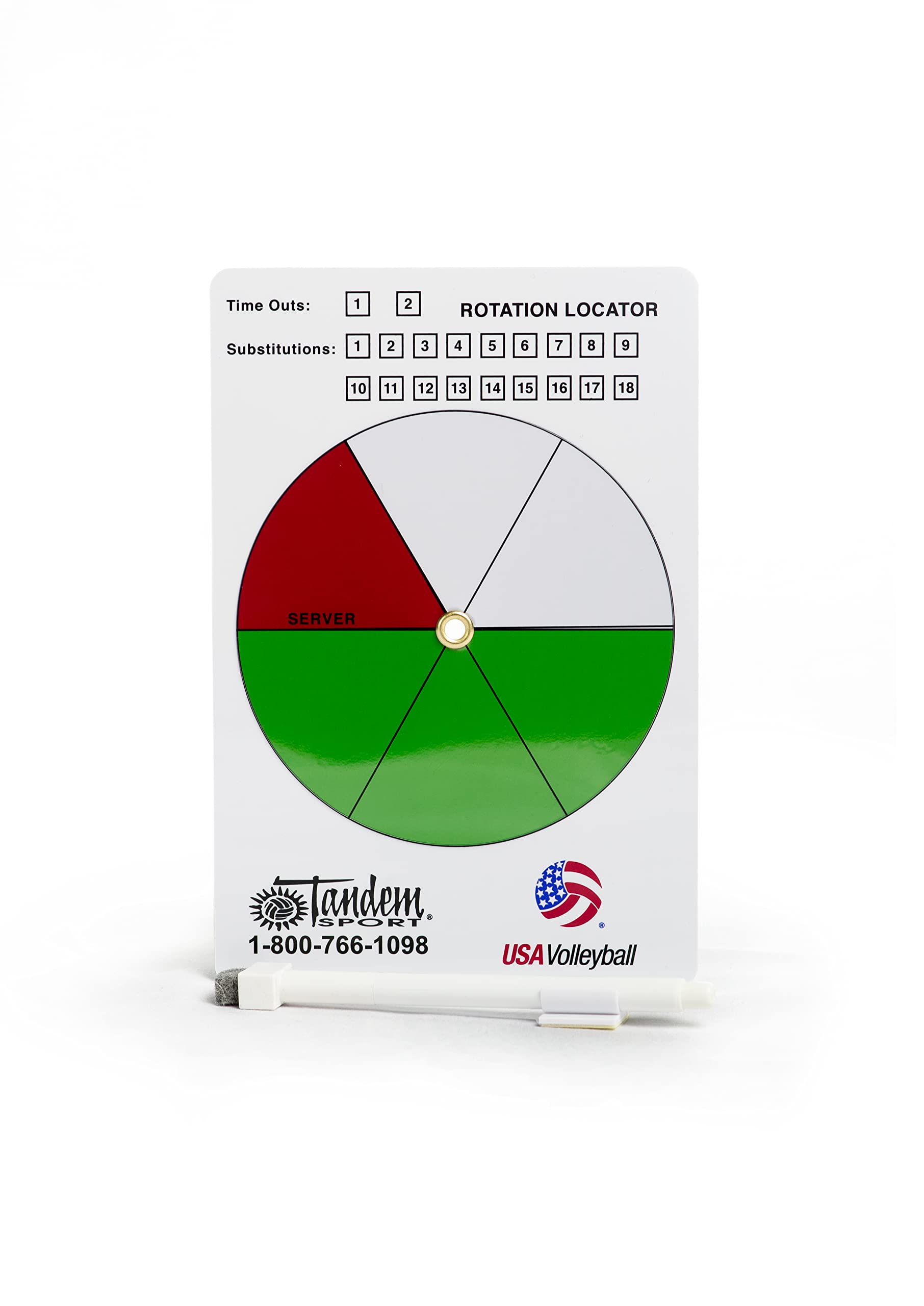 Tandem Sport Volleyball Rotation Tracker - Volleyball Rotation Tracker For Referees & Coaches - Tracks Substitutions, Positions & Time Outs