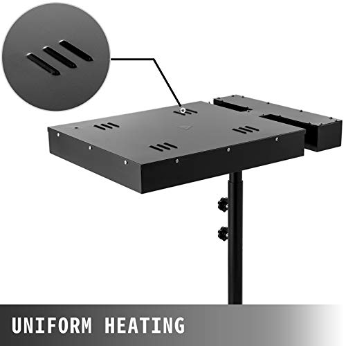 VEVOR Flash Dryer 18x24Inch Flash Dryer for Screen Printing Temperature Control Box Silk Screen Dryer 2000W Adjustable Stand T-Shirt Curing Machine