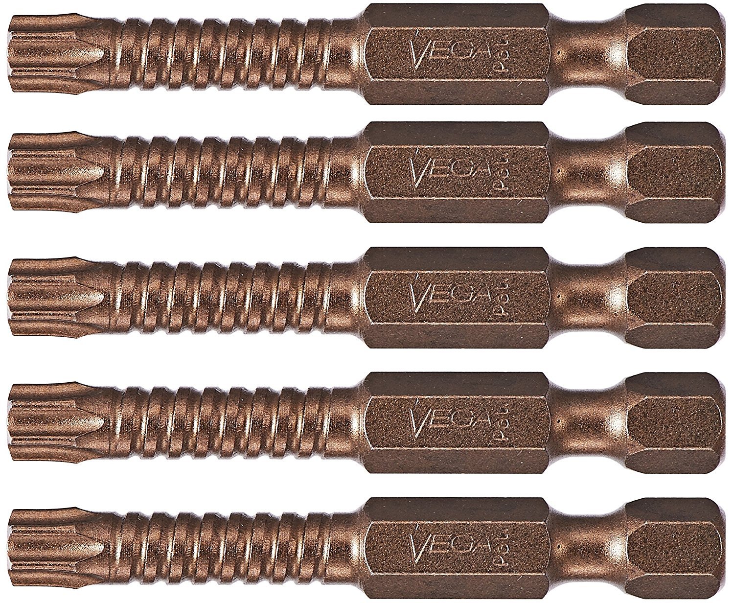 VEGA T27 TORX Impact Driver Bits. Impactech Professional Grade Impact Grade T-27 TORX 2" Bits. (Pack of 5) P150T27A-5
