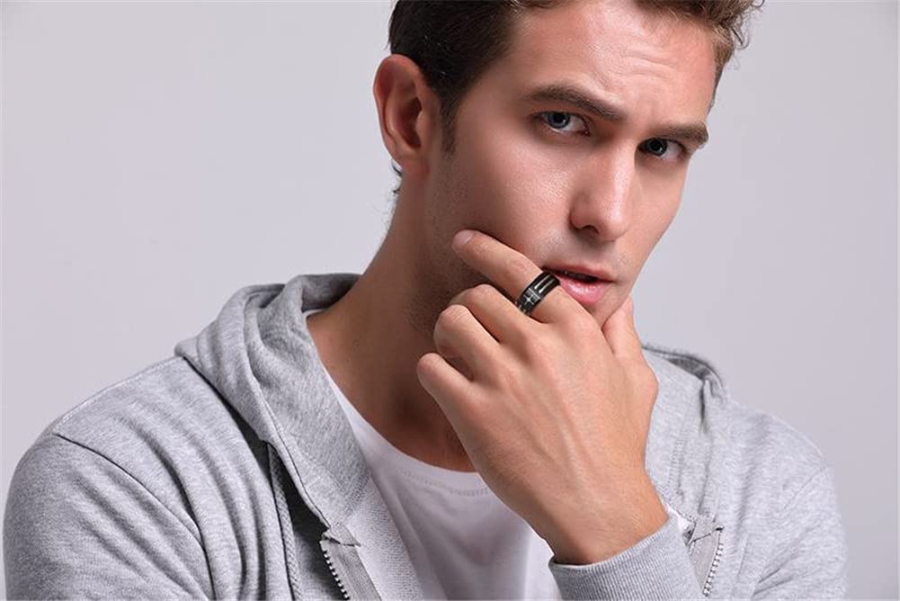 ZKXXJ Personalized Class of 2022 Graduation Ring,Customized Stainless Steel Grad Cap Compass Direction Band Graduation Gifts Idea for Him Junior College High School Graduation Gift