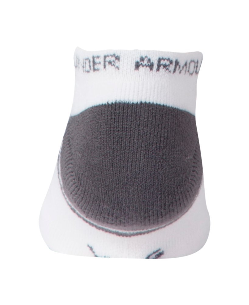 Under Armour Youth Resistor 3.0 No Show Socks, Multipairs , White/Graphite (6-Pairs) , Small