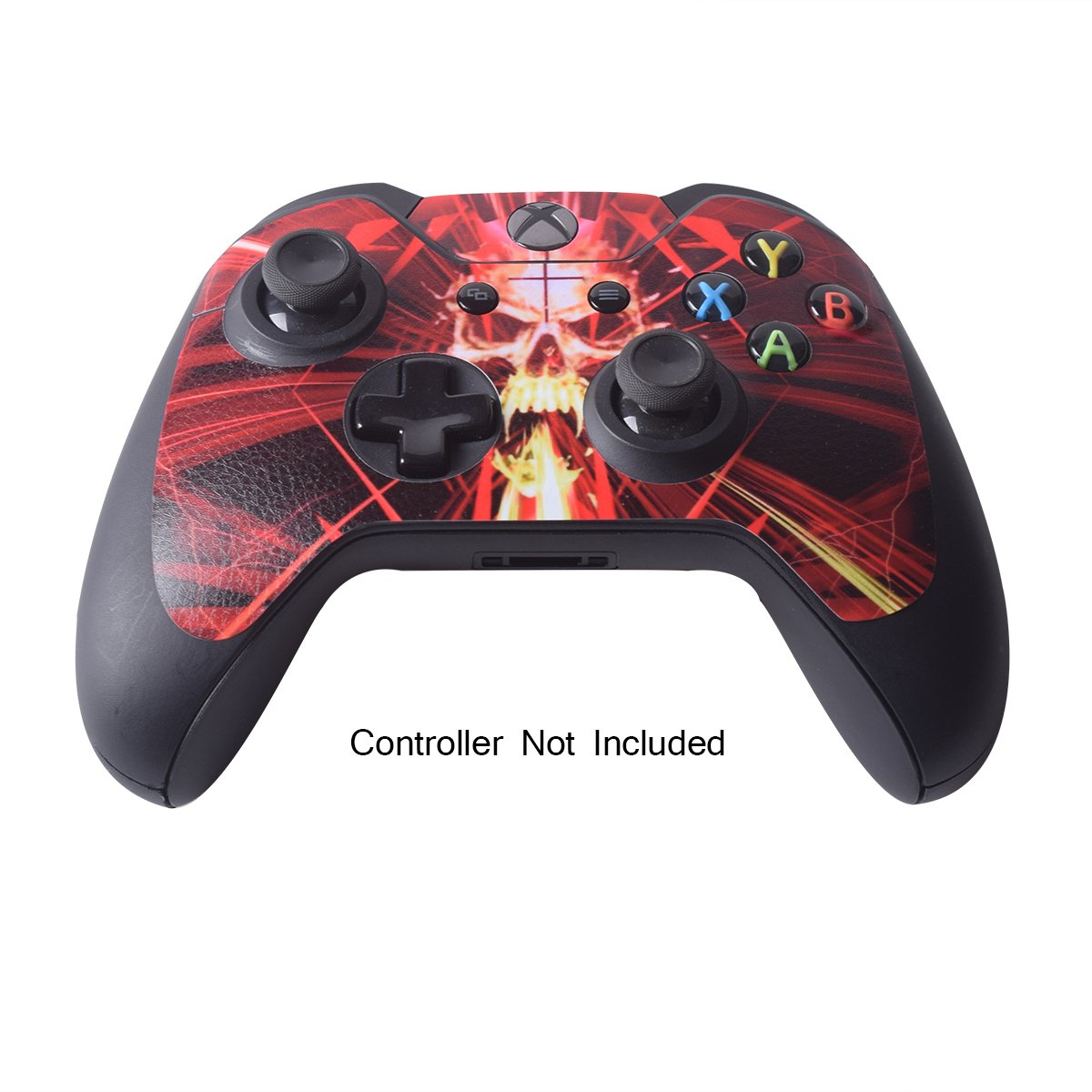 Skins Stickers for Xbox One Games Controller - Custom Orginal Xbox 1 Remote Controller Wired Wireless Protective Vinyl Decals Covers - Leather Texture Protector Accessories - Skull Dark Red