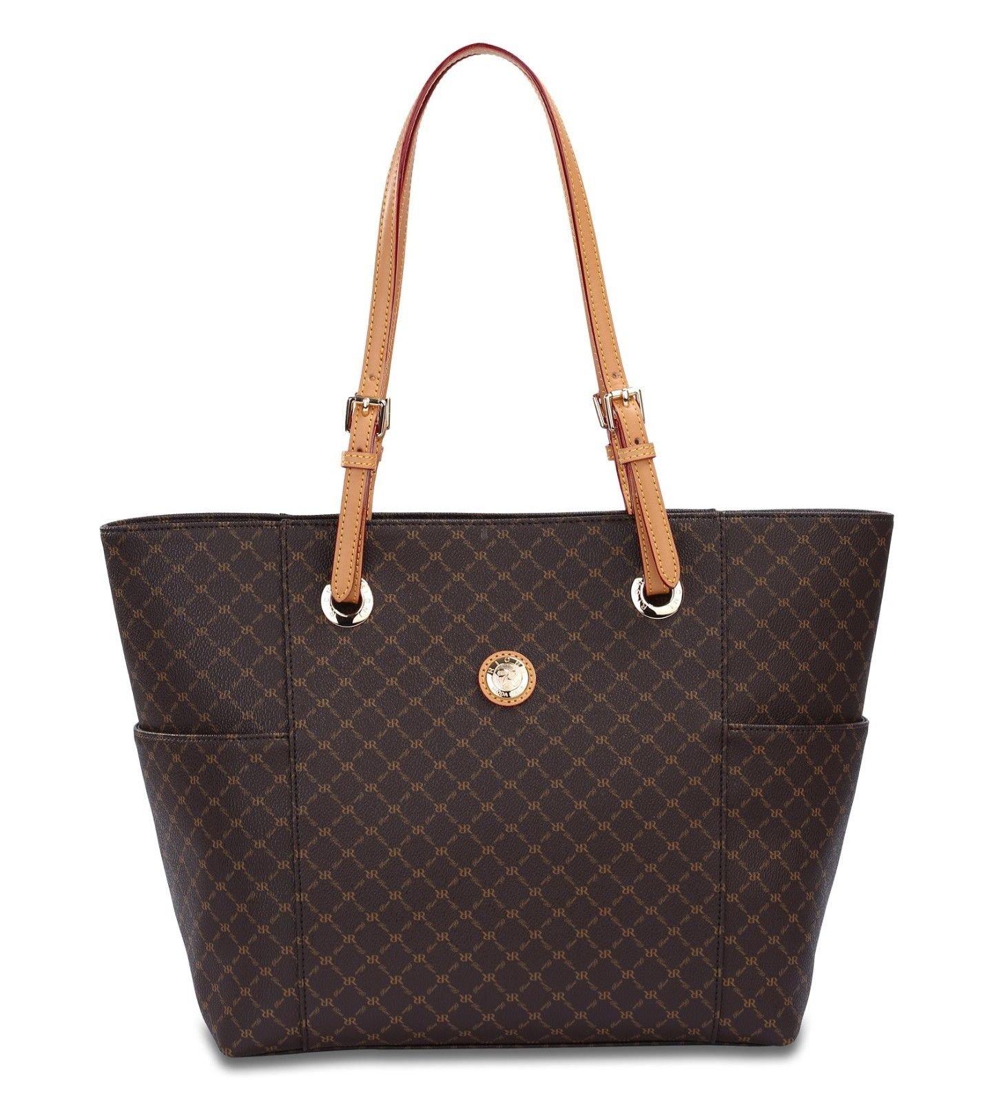 Rioni New Signature (Brown) - Saddle Tote Bag St-20264