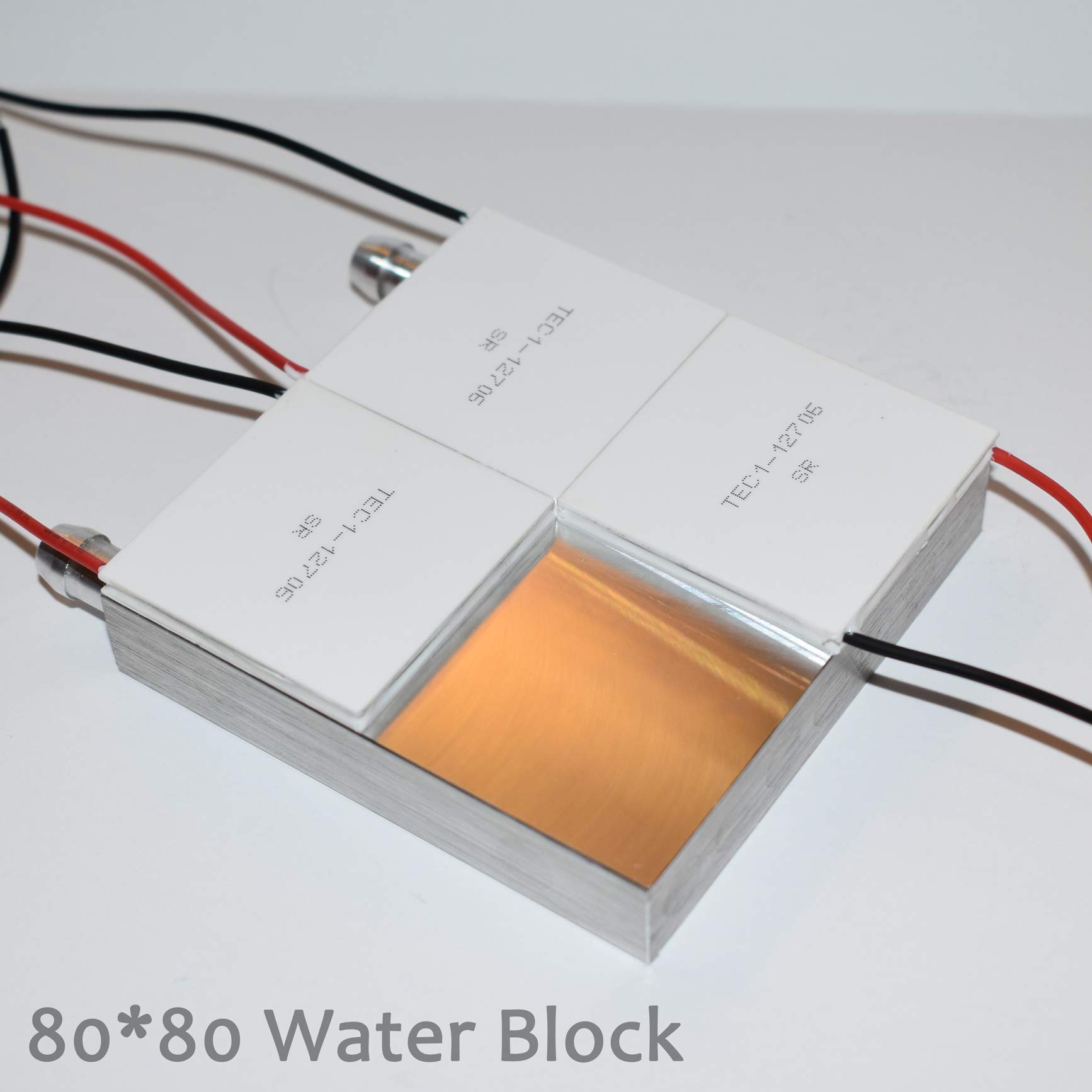 Water Cooling Block Aluminum Heatsink for Peltier TEC1-12706 or 12715 (One Block - 80 * 80mm)