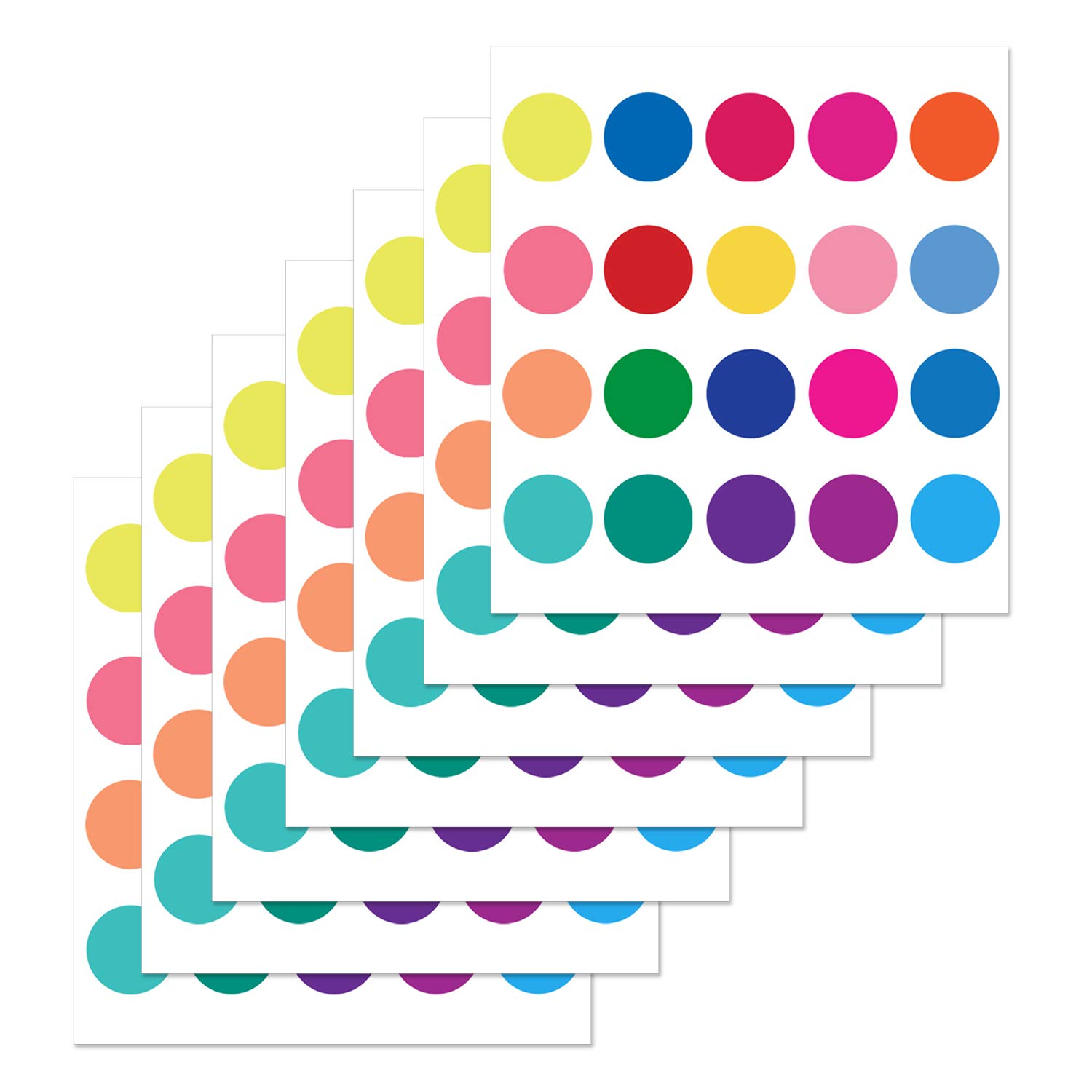 Wall Stickers for Bedroom Living Room, Polka Dot Wall Decals for Kids Boys and Girls, Multicolor 2inch (140 Circles)