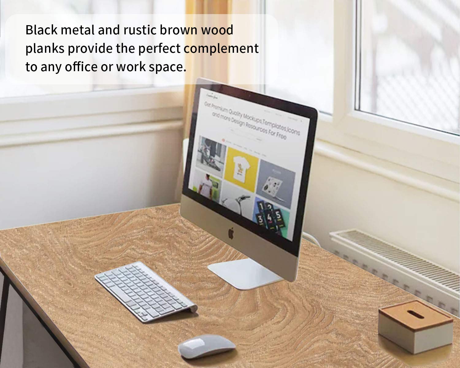 ZIORS 39.4 Inch Simple Computer Desk, Home Office Desk, Industrial Writing Desk, Work Laptop Table Suitable for Home, Office, Bedroom and Study, Black