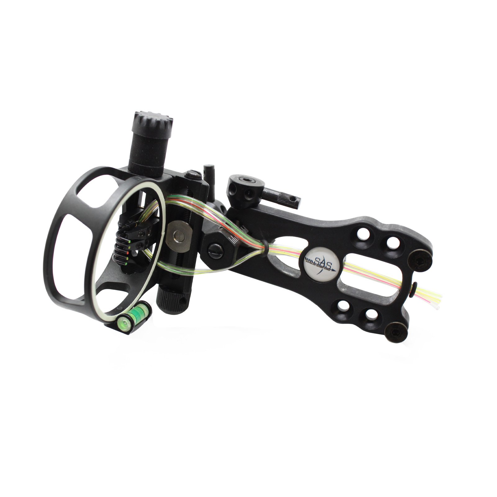 Southland Archery Supply SAS 5 Pins .019 Fiber Optic Bow Sight with Micro Adjustments and LED Light (Black)