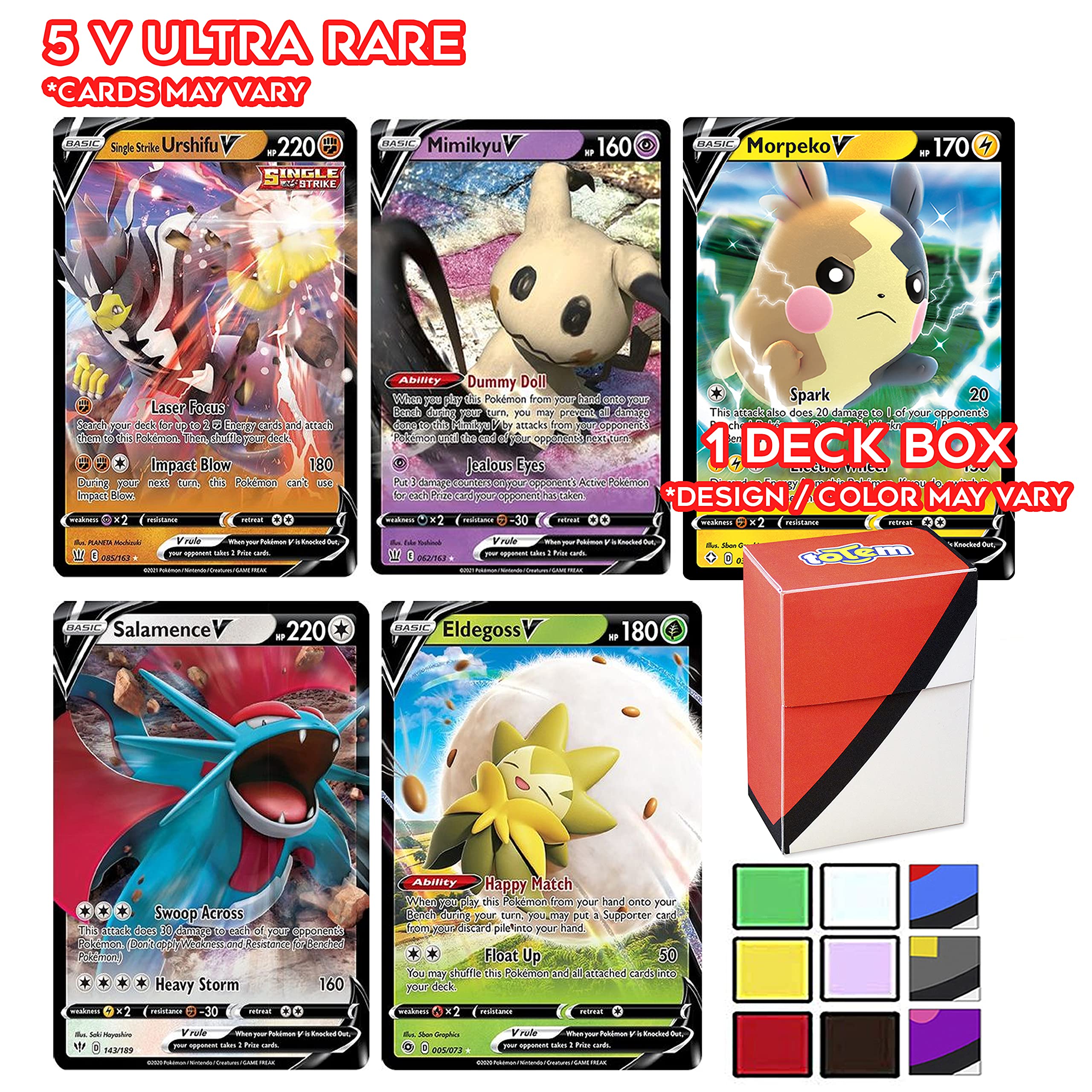 Totem World Pocket Monster 5 V Ultra Rare Card Guaranteed with Deck Box