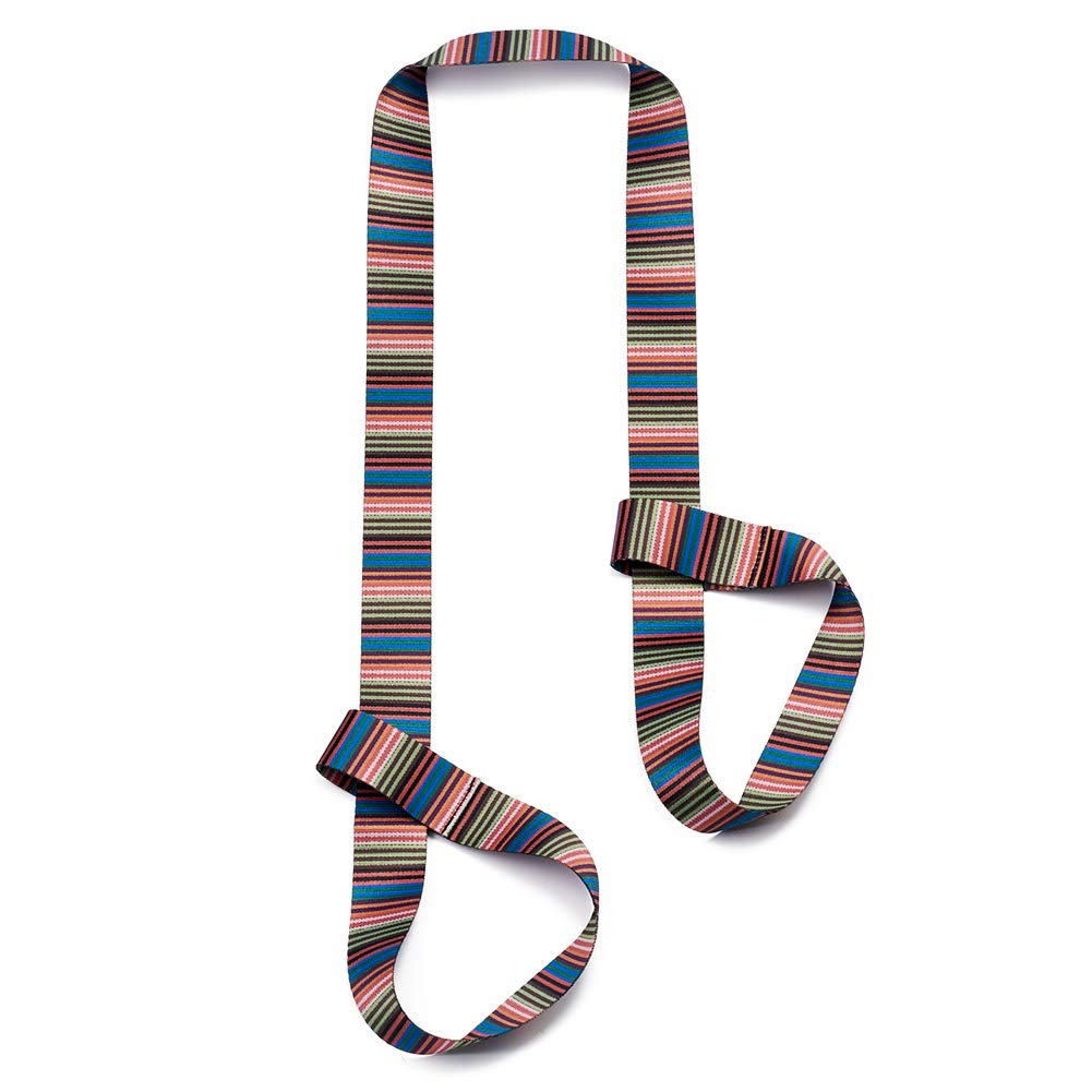 ZOOEASS Yoga Mat Strap, Adjustable Durable Yoga Mat Carrier & Stretching Strap, 8feet, Multiple Color Choices (Color bar,8feet)
