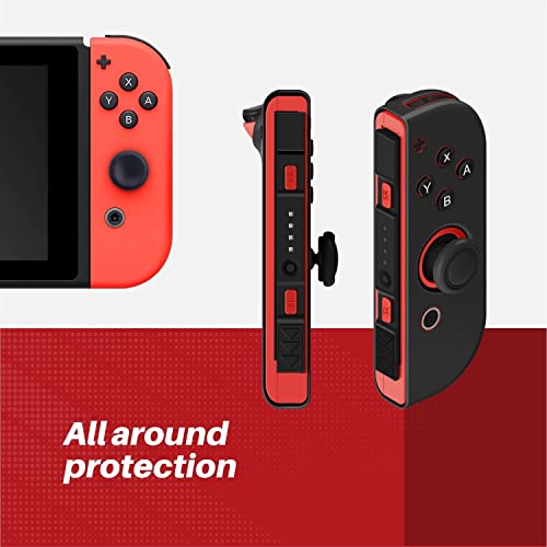 TNP Joycon Case for Nintendo Switch - Silicone Joy Con Case for Nintendo Switch & Switch OLED - Protective Switch Controller Case Cover with Thumb Grip Caps for Nintendo Switch Joycon (Raccoon)