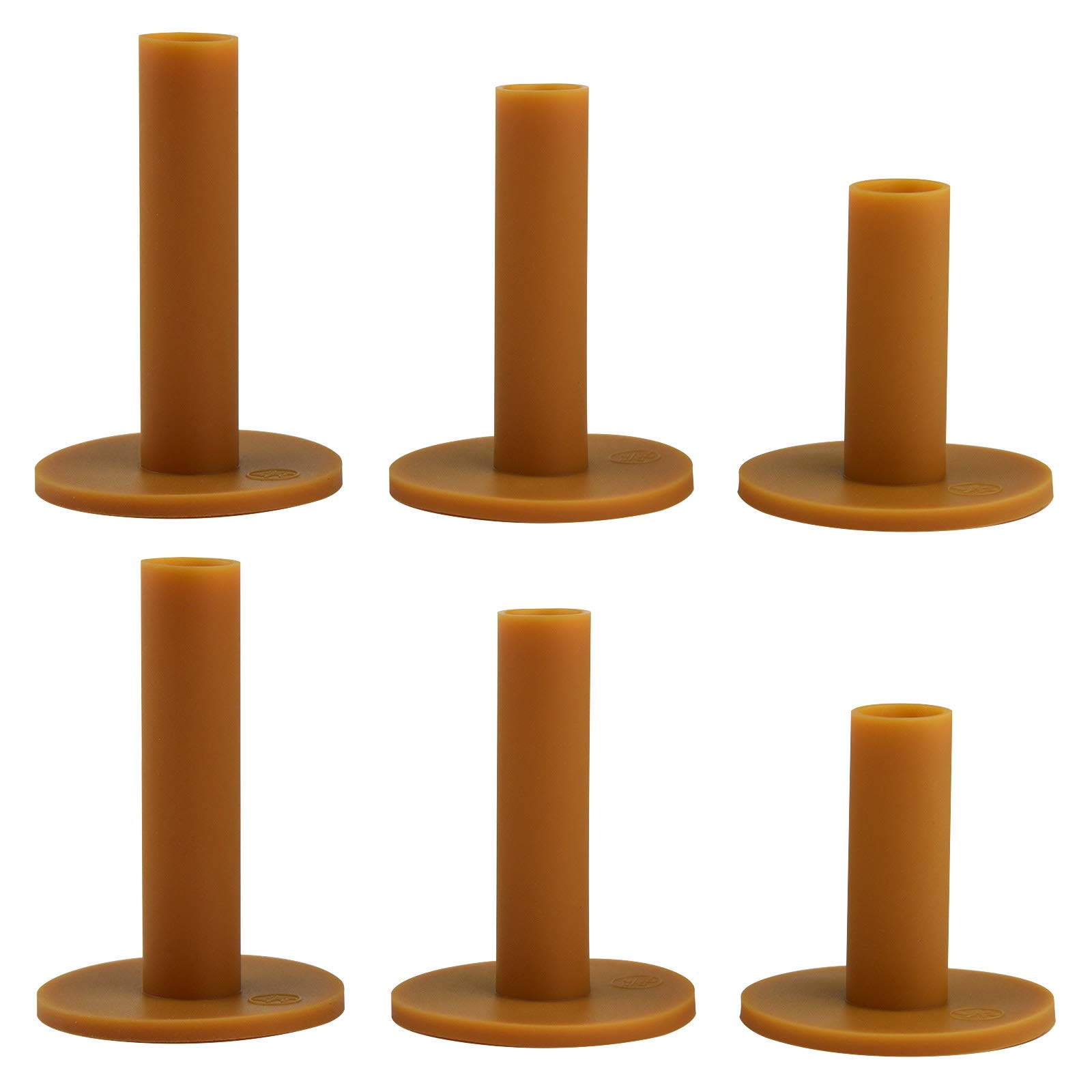 tiggell Golf Tees, 6pcs Rubber Tee Holders in 3 Sizes for Outdoor Sports Practice