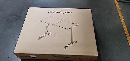 soges 120cm Gaming Desk Computer Desk Computer Gamer Pro Table with large Mouse Pad PC Desk Black Desk for Gaming, Studying and Working.