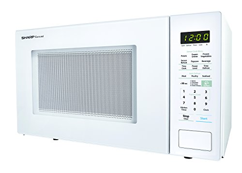 SHARP White Carousel Cu. Ft. 1000W Countertop Microwave Oven (ISTA 6 Packaging), 1.4 Cubic Foot, 1000 Watts
