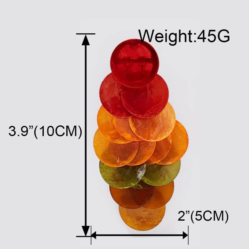 ZMANYIJEW Rainbow Acrylic Tassel Earrings for Women Colorful Leaf Flower Earring Bead Rainbow Earring for Women(B)